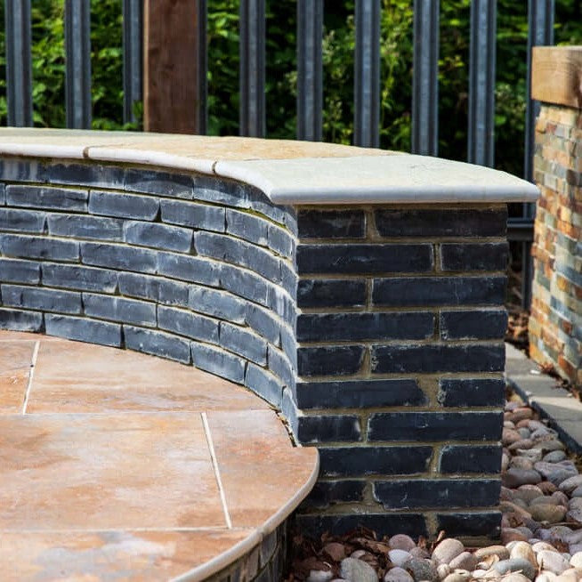 Kota Black Indian Limestone Walling - 275 x 100 x 70mm - Tumbled – Stone Saver