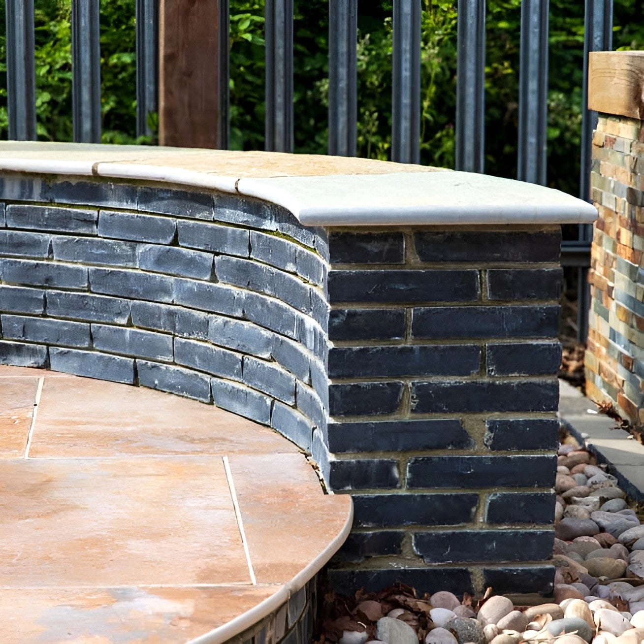 Kota Black Indian Limestone Walling - 225 x 100 x 70mm - Tumbled – Stone Saver