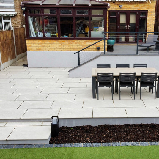 Himalayan - White Porcelain Paving Tiles - 900 x 600 x 20mm – Stone Saver