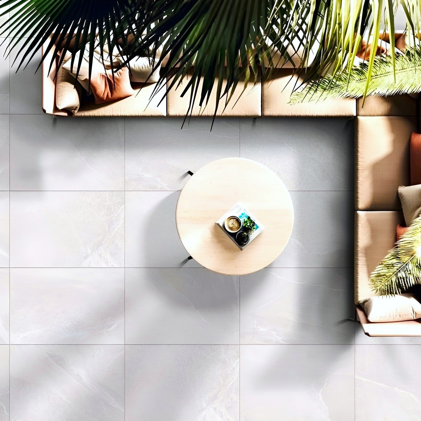 Bahama - White Porcelain Paving Tiles - 900 x 600 x 20mm – Stone Saver