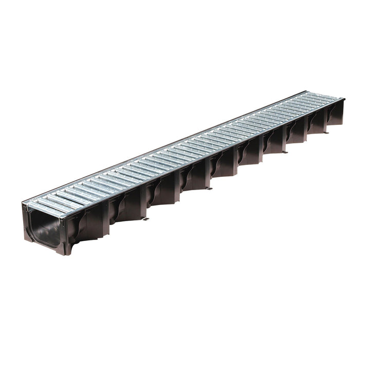ACO HexDrain - Plastic Channel - Galvenised Steel Grating - 1000mm x 1 ...