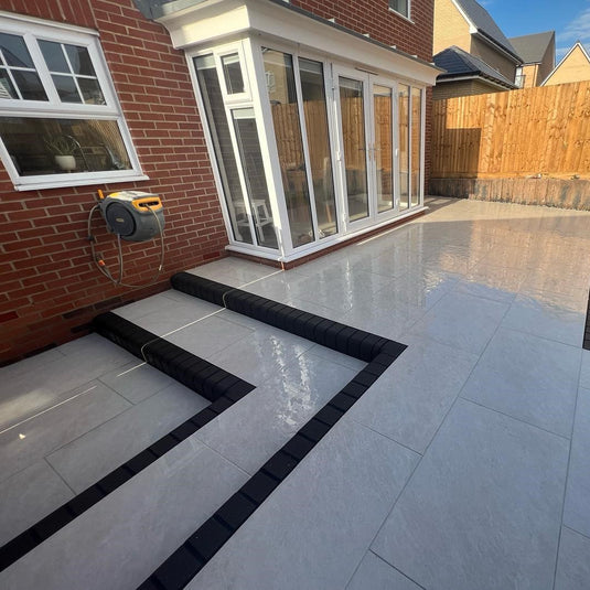 Himalayan - White Porcelain Paving Tiles - 900 x 600 x 20mm – Stone Saver