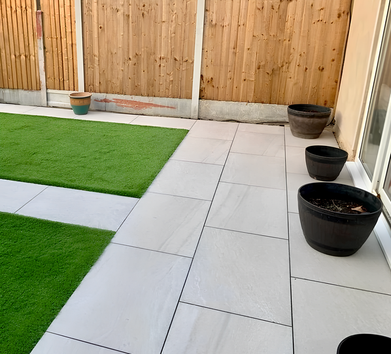 Everest Pearl - Grey Porcelain Paving Tiles - 900 x 600 x 20mm – Stone ...