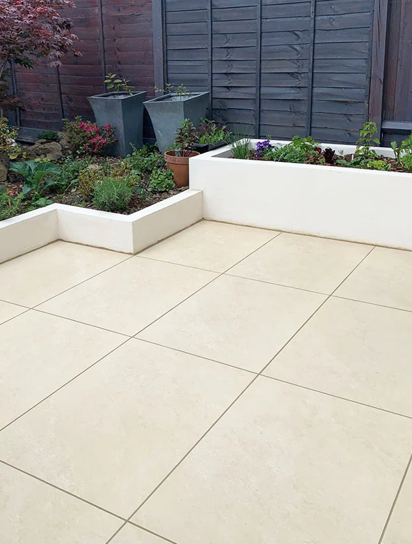 Cream Porcelain Paving Tiles - Castle - 900 x 600 x 20mm – Stone Saver