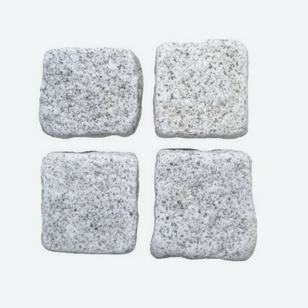 Light Grey Granite Block Paving - 140 x 140 x 50-60mm - Sawn, Tumbled ...