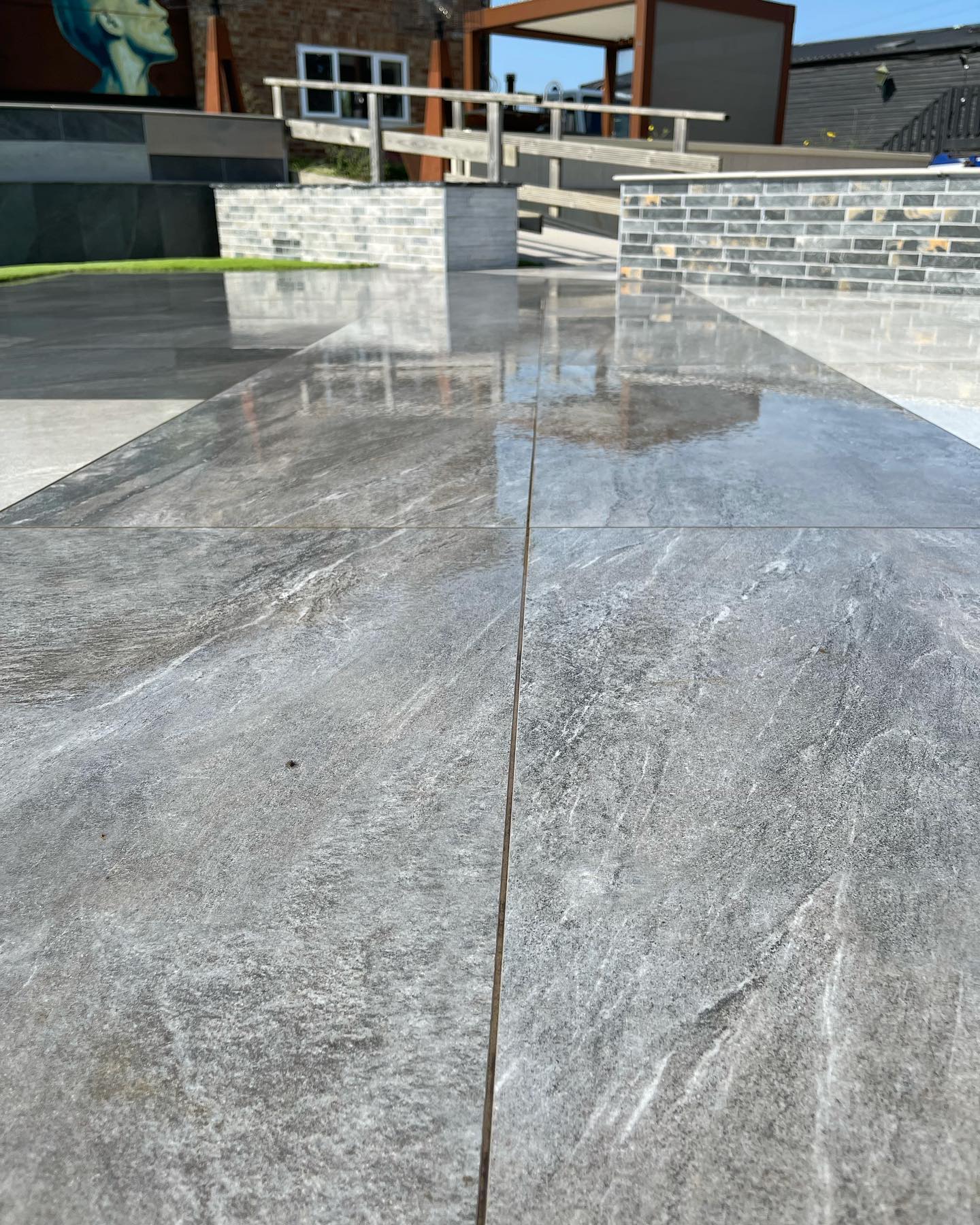 Alpine Anthracite - Black Porcelain Paving Tiles - 1200 x 600 x 20mm ...