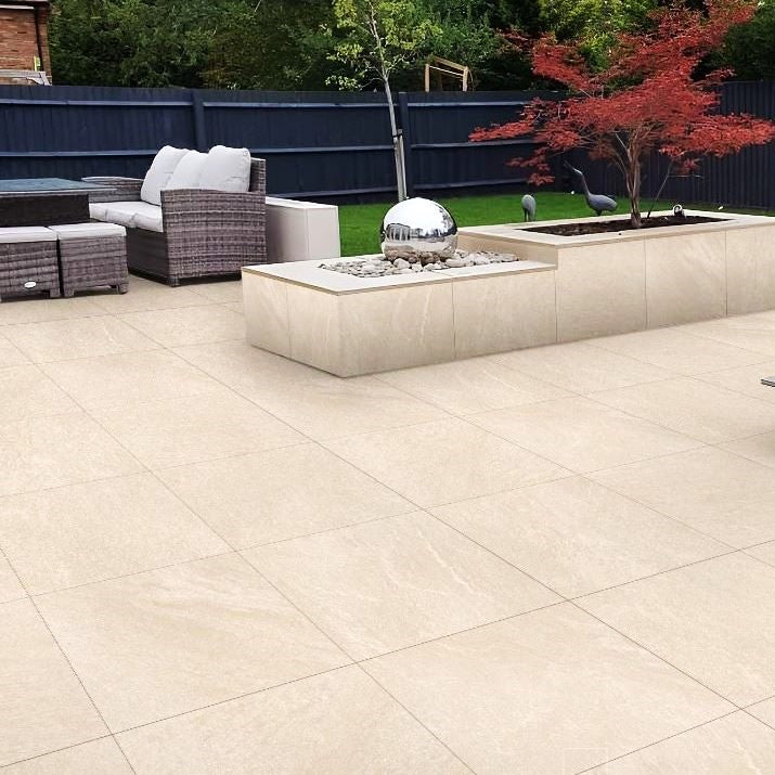 Aruba - Beige Porcelain Paving Tiles - 600 x 600 x 20mm – Stone Saver