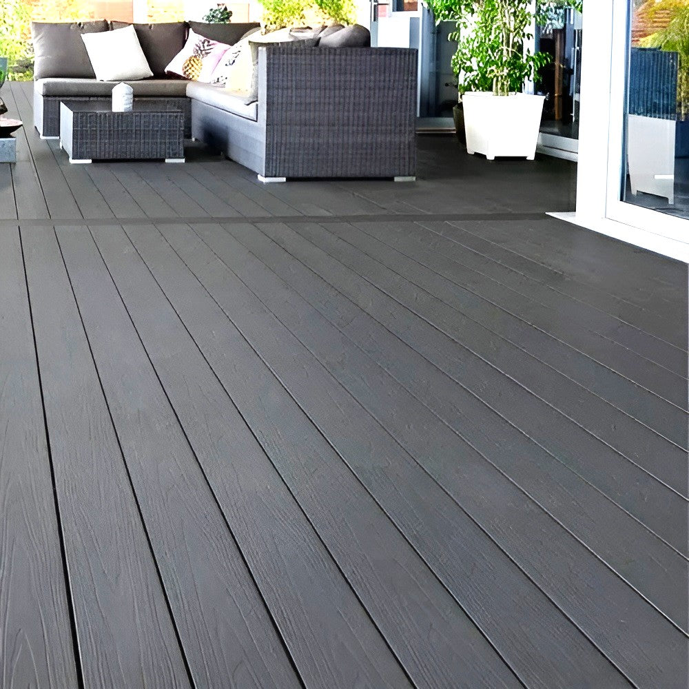 Soho Charcoal - Black Composite Decking - Decking Board - 3600 x 146 x ...