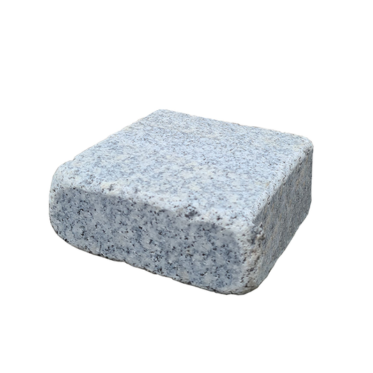 Light Grey Granite Block Paving - 140 x 140 x 50mm - Sawn, Tumbled & H ...