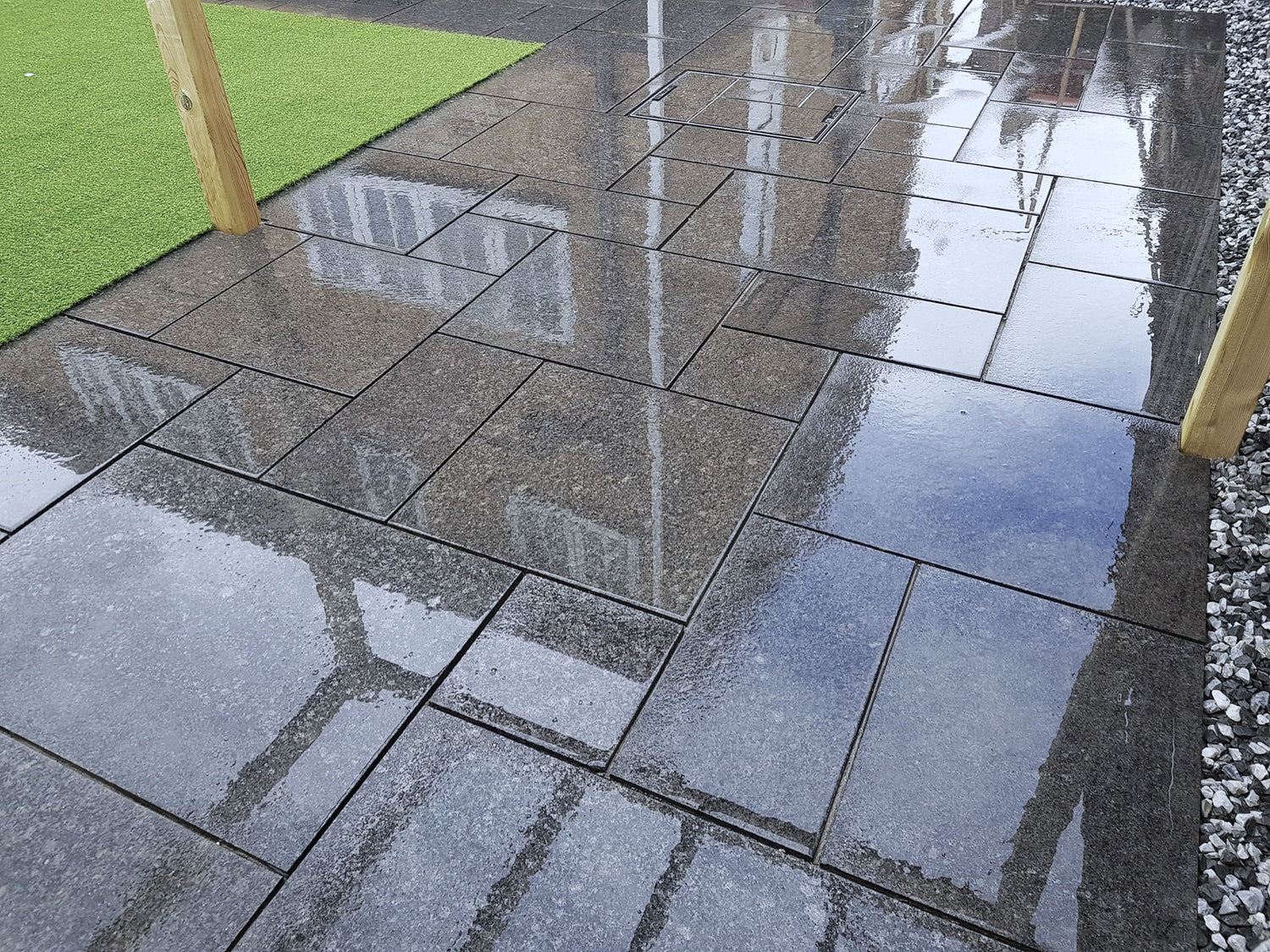 Emperor Black Granite Paving - Patio Pack - Mixed Sizes - Sawn & Brush – Stone Saver