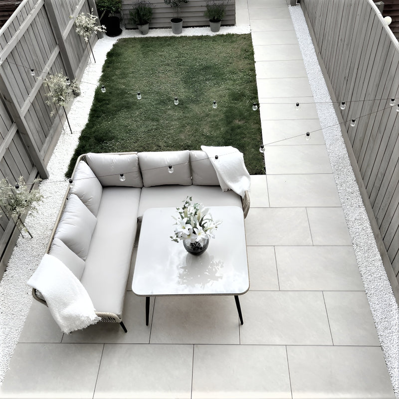 Everest Pearl - Grey Porcelain Paving Tiles - 900 x 600 x 20mm – Stone ...