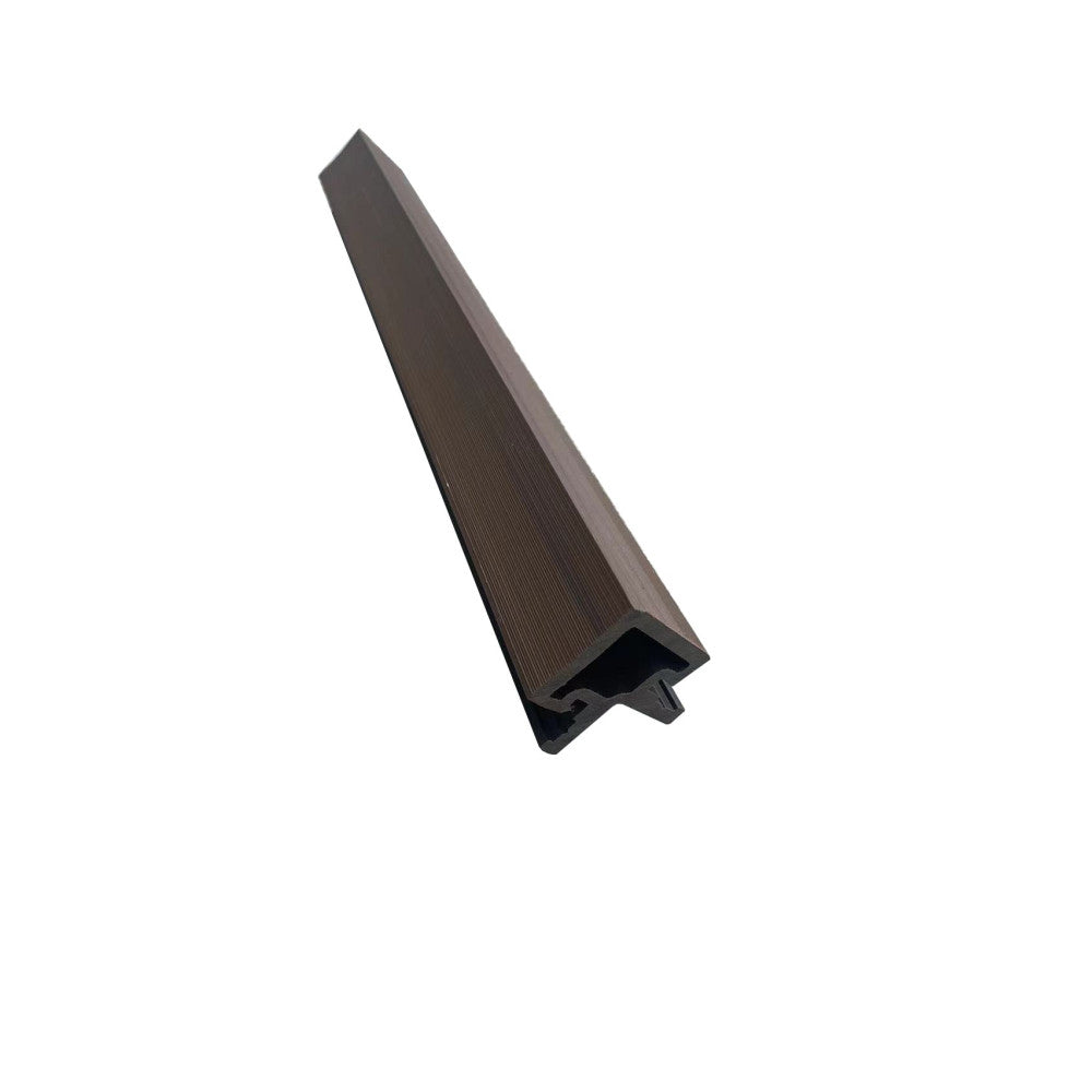 Slatted Walnut - Brown Composite Cladding - Corner Piece - 2200 x 49.2 ...