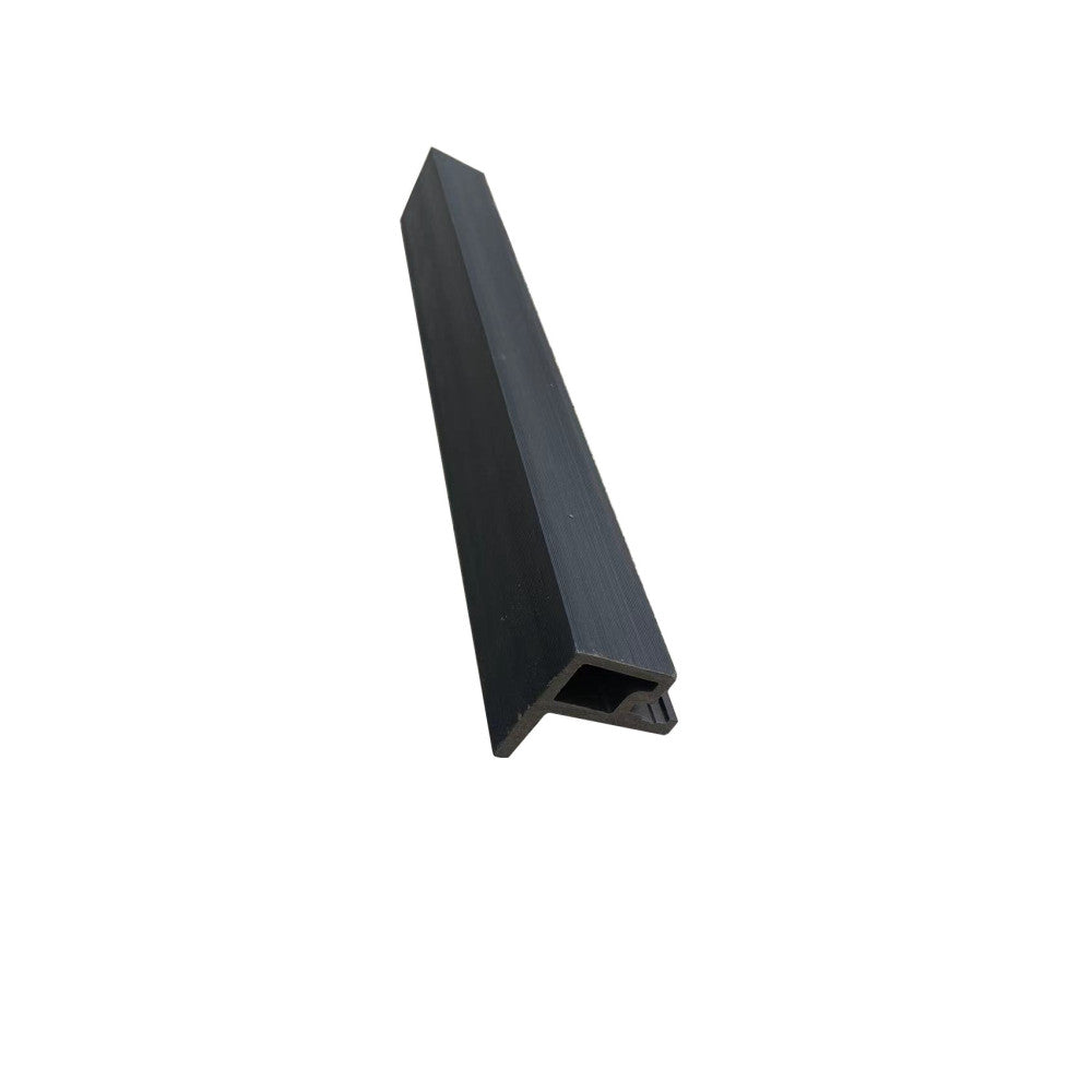 Slatted Midnight - Black Composite Cladding - End Piece - 2200 x 49.25 ...
