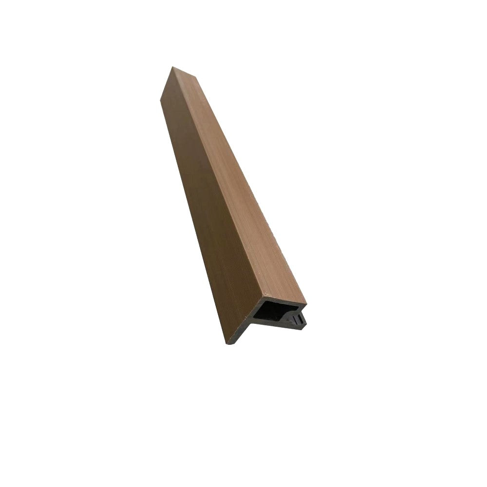 Slatted Spiced Cedar - Brown Composite Cladding - End Piece - 2200 x 4 ...