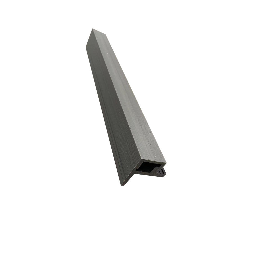 Slatted Misty Wood - Grey & Brown Composite Cladding - End Piece - 220 ...