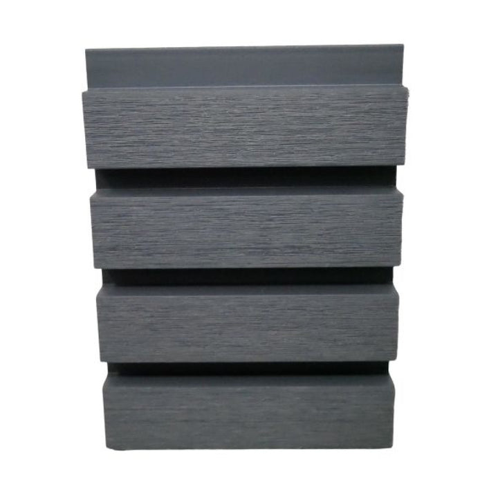 Slatted Stone - Grey Composite Cladding - Cladding Board - 2500 x 200 ...