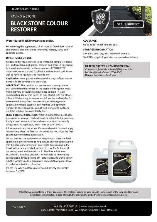 LTP Ecoprotec Black Stone Colour Restorer - 5L – Stone Saver