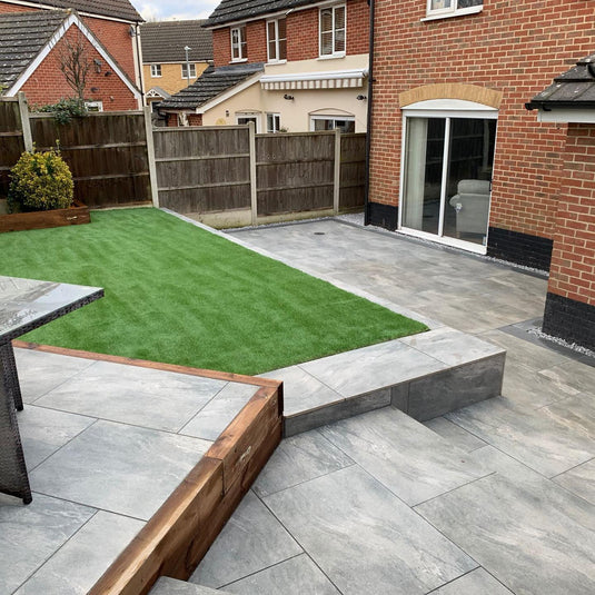 Mercury - Grey Porcelain Paving Tiles - 900 x 600 x 20mm – Stone Saver